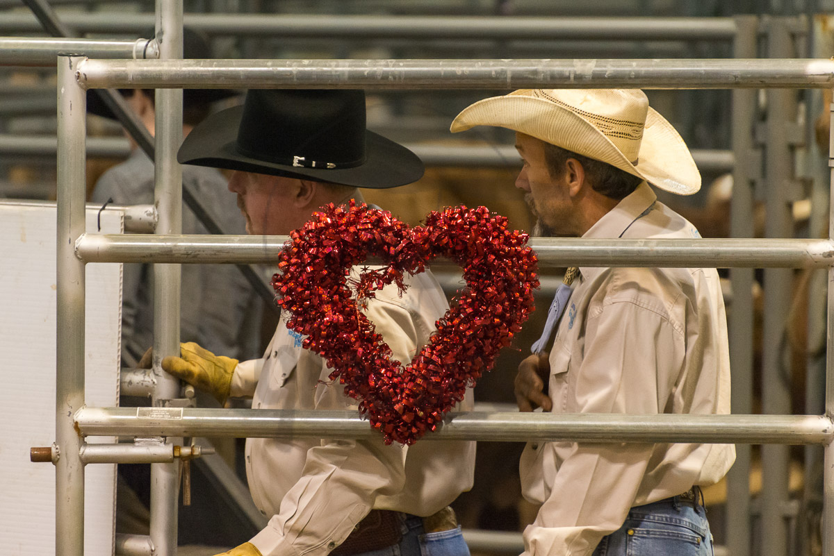 Two men and a heart at the American Bull Riders Tour at the North ...