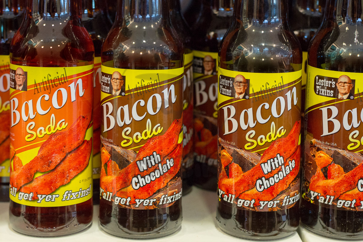 Bacon Soda on shelf - Stock Photos and Footage - Yardbird Stock
